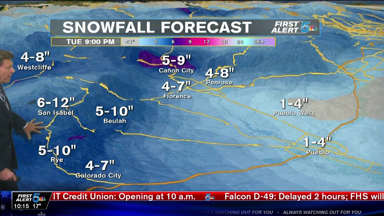 Snow ends early Tuesday, frigid cold remains - YouTube