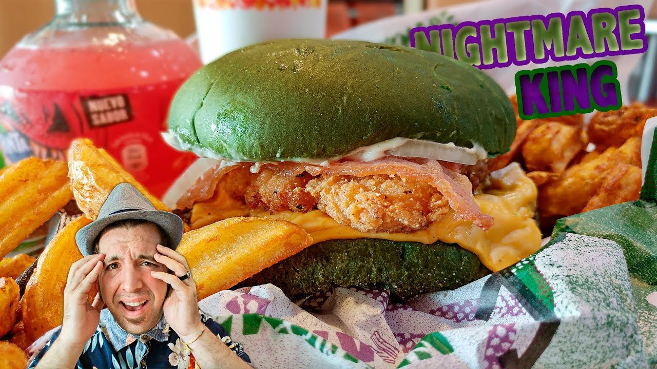 PESADILLA EN BURGER KING | Probando #NightmareKing una hamburguesa ...