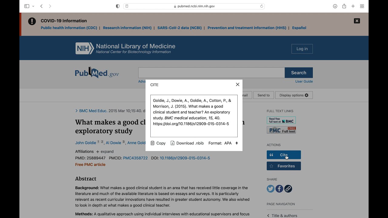 How to get the APA CITATION very fast - YouTube