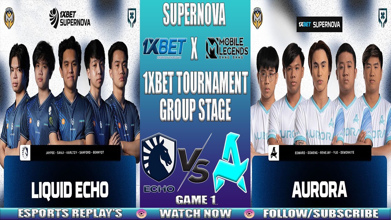 TEAM LIQUID PH (TLPH) VS AURORA | GAME 1 SUPERNOVA X 1XBET | GROUPSTAGE ...