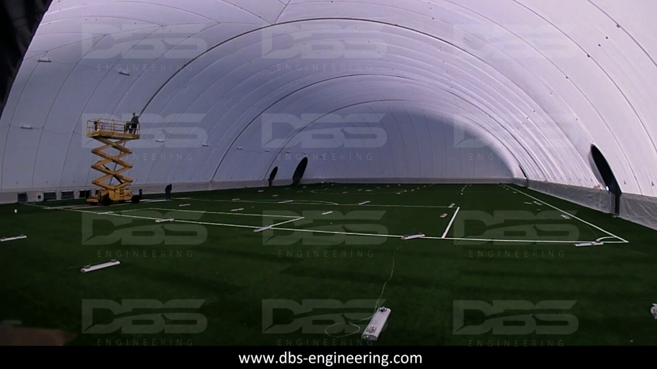 Air Supported structure Installation/ Air Dome DBS Engineering - YouTube