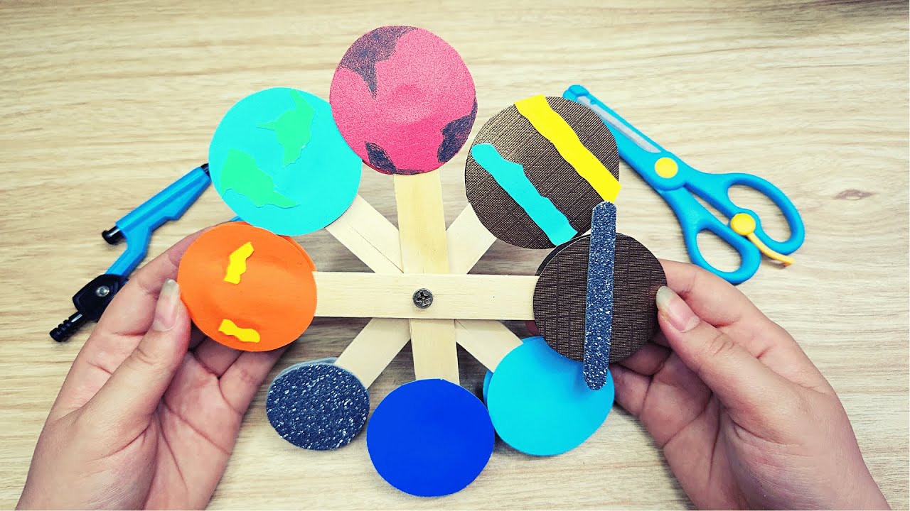 Make Solar System from Ice Stick | Craft Stick Planets | Planets Toy ...