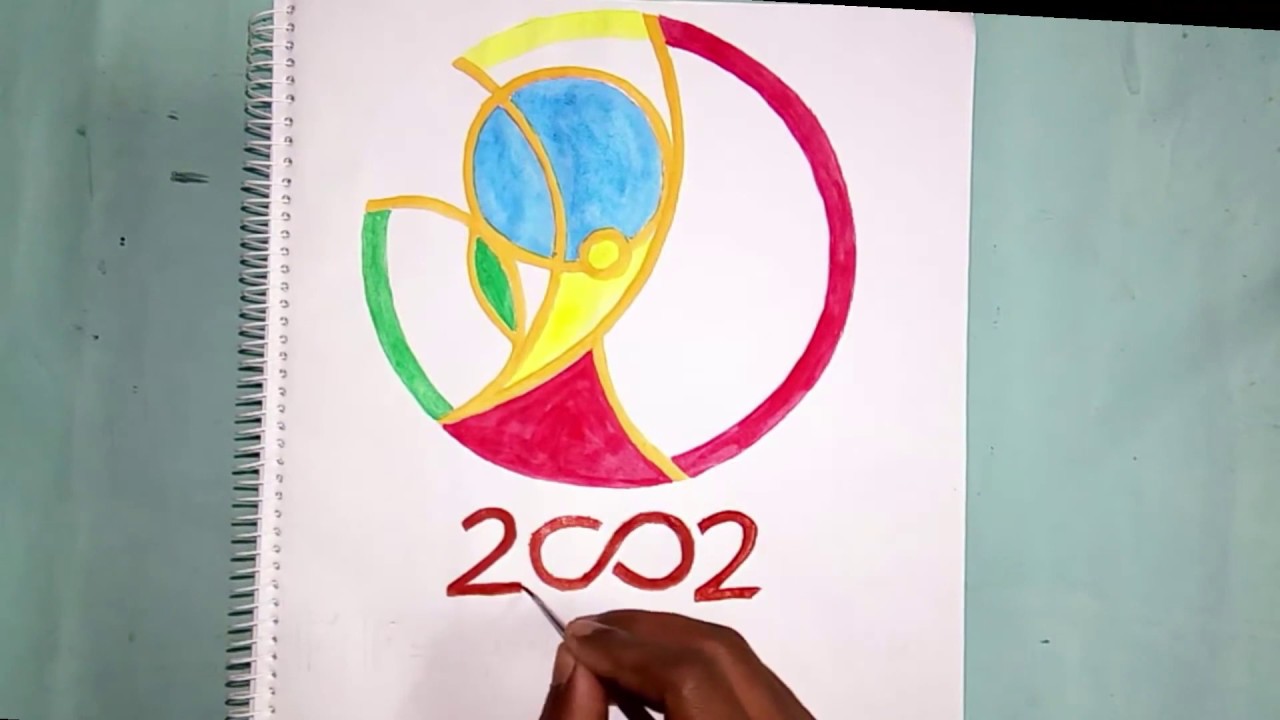 How to draw the FIFA world cup 2002 Korea Japan logo - YouTube