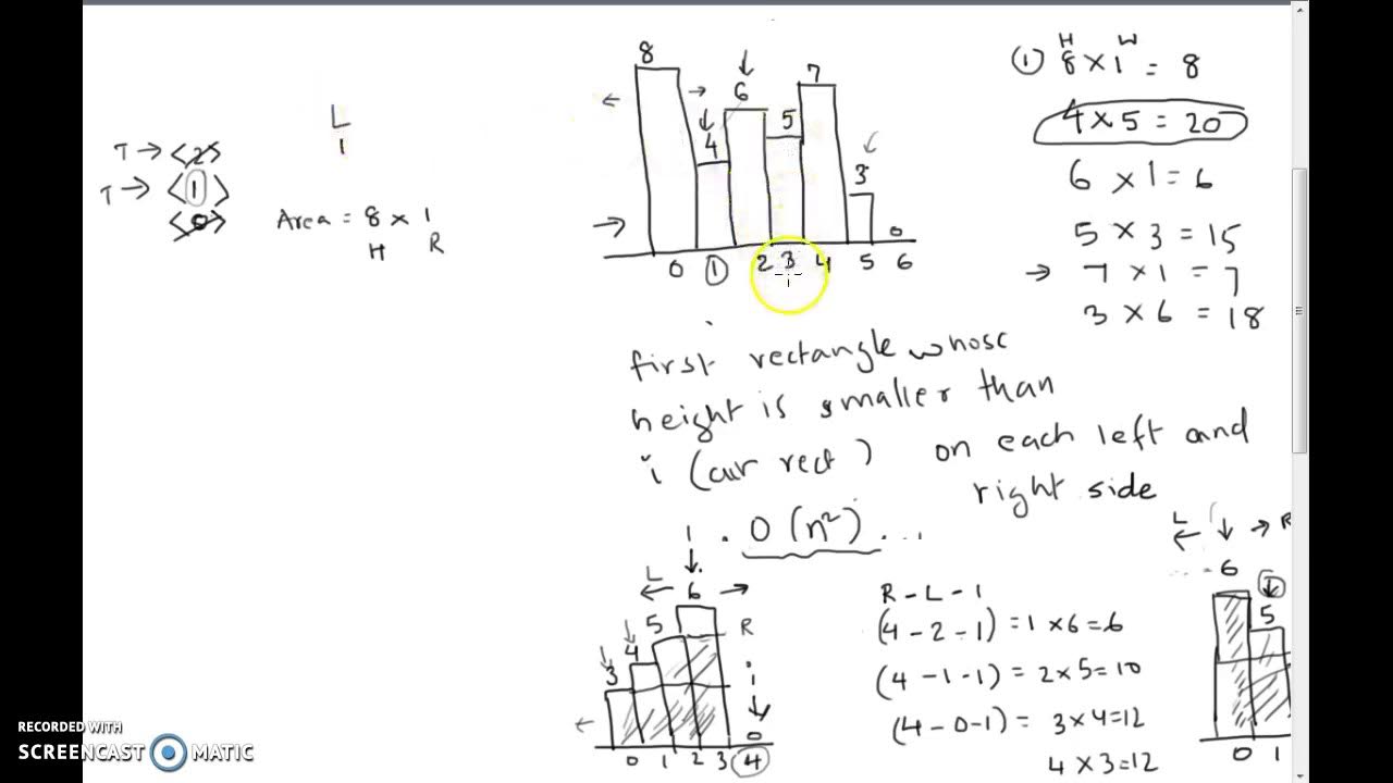 programming interview question maximum rectangular area - III - YouTube