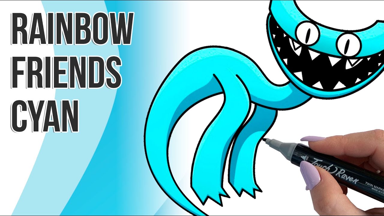 How to Draw RAINBOW FRIENDS CYAN - YouTube