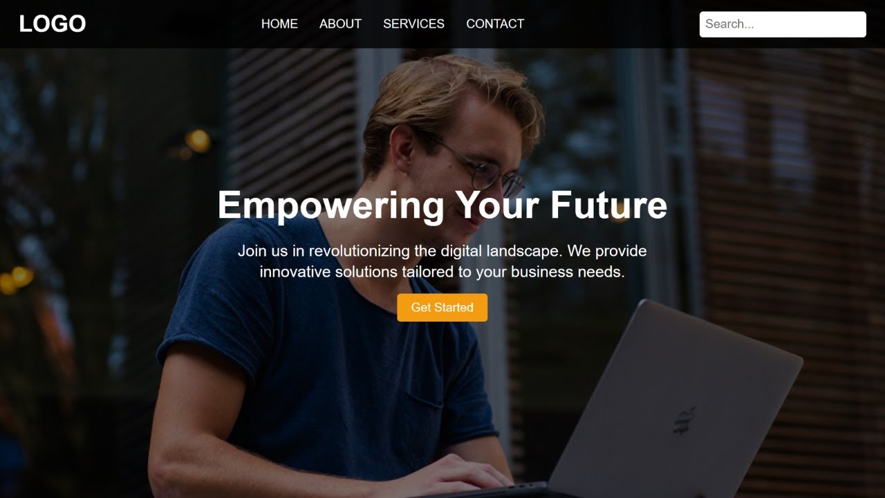 How To Create A Landing Page Using HTML And CSS | Website Using HTML ...