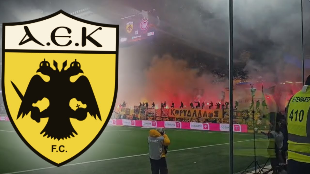 AEK Athens Ultras Deliver an Incredible Choreography vs Olympiacos ...