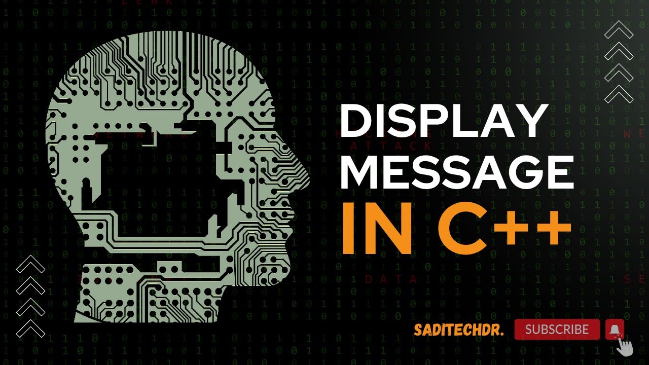 how to display a message on screen in Cpp || saditechdr - YouTube