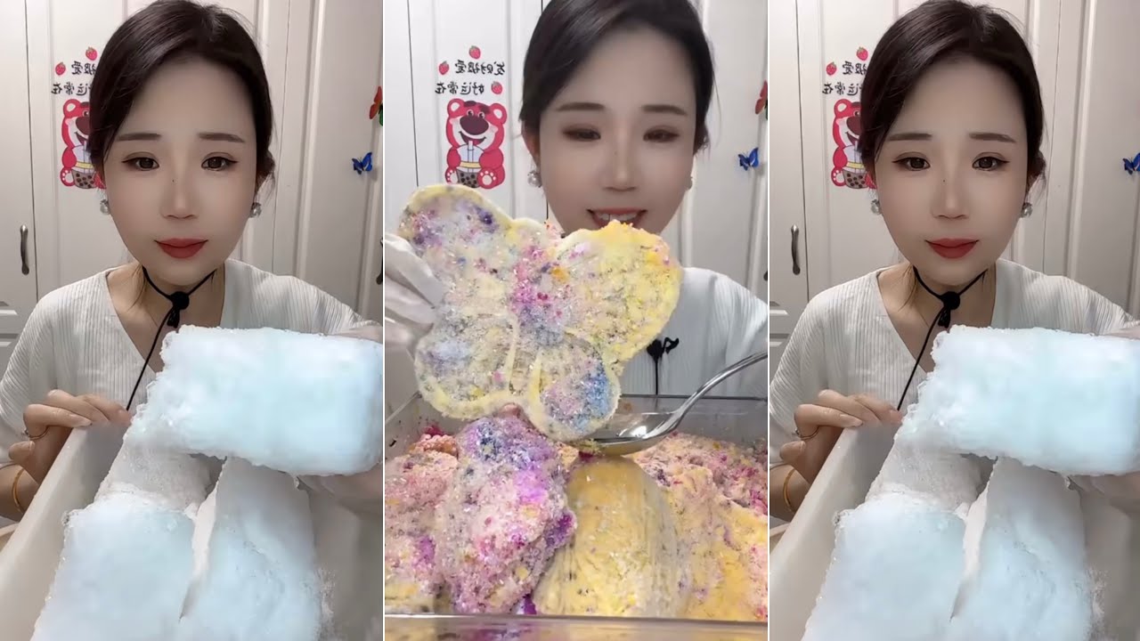 YY SHAVED ICE EATING / FREEZER FROST WHITE ICE / ICE EATING ASMR - YouTube