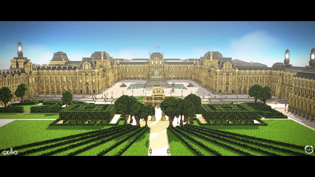 The HISTORY in Minecraft I Le Louvre I A NewHeaven recreation [English ...