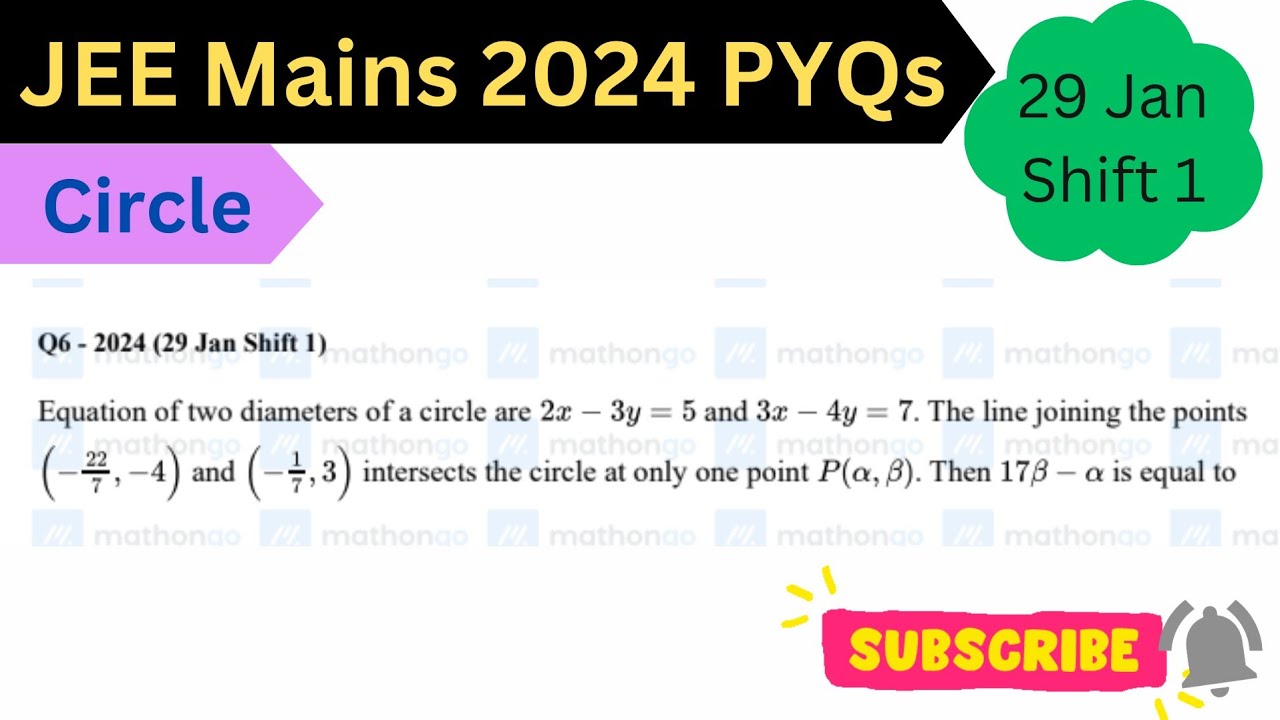 Equation Of 2 Diameters Of A Circle Are 2x 3y 5 3x 4y 7 The Line
