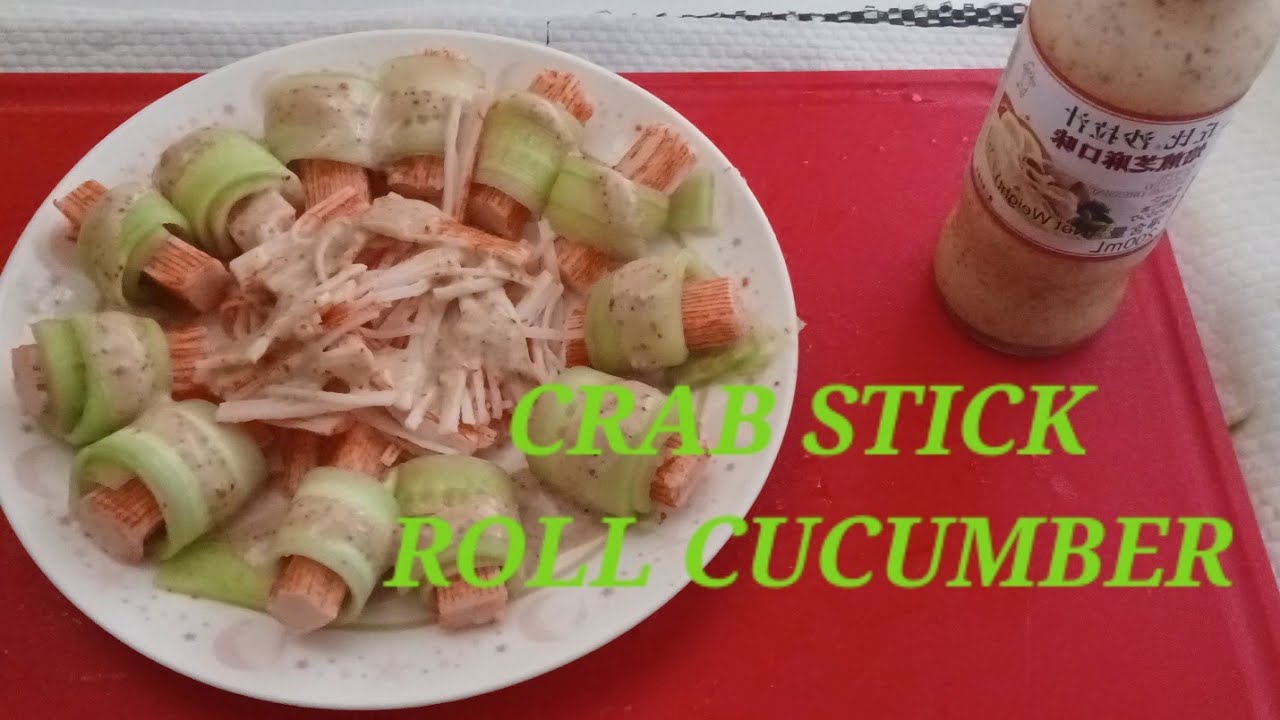 CRAB STICK ROLL CUCUMBER 🥒 - YouTube
