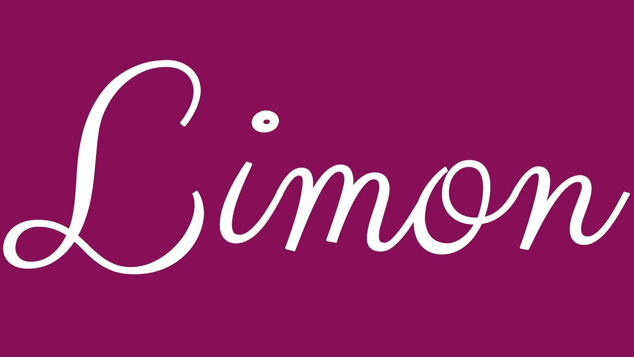 Learn how to Write the Name Limon Signature Style in Cursive Writing ...
