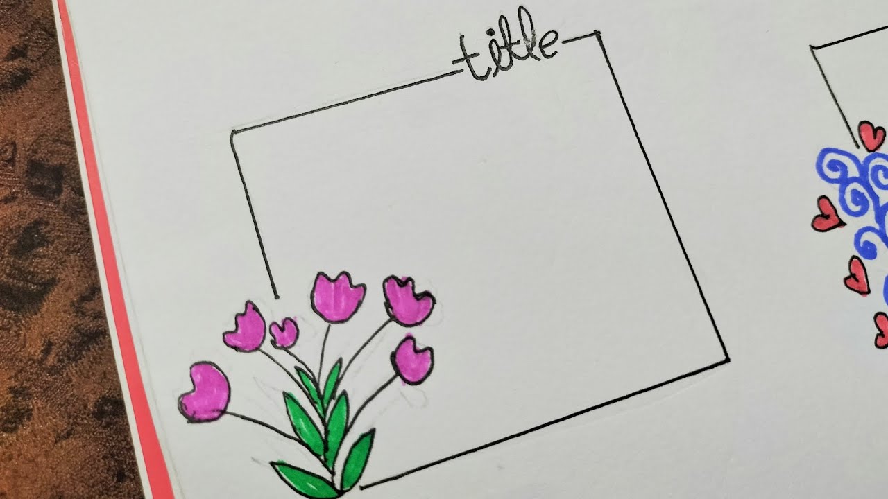 How to draw page border art easily tutorial step by step 🥰💥 - YouTube
