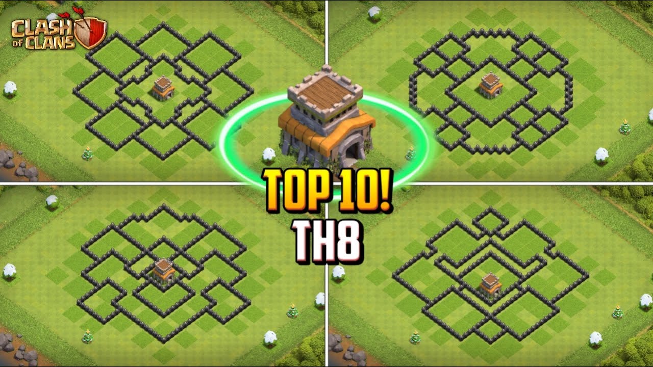 BEST Town Hall 8 (TH8) Hybrid/Farming Base Layout + Copy Link 2023 ...