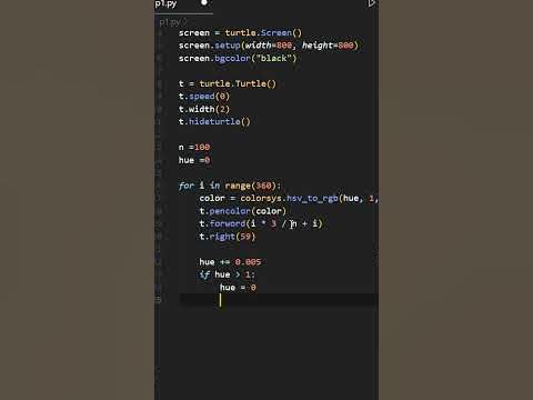 Using Python || Draw animated Design #coding #pythondeveloper #pythonanimation #pythonlearning ...