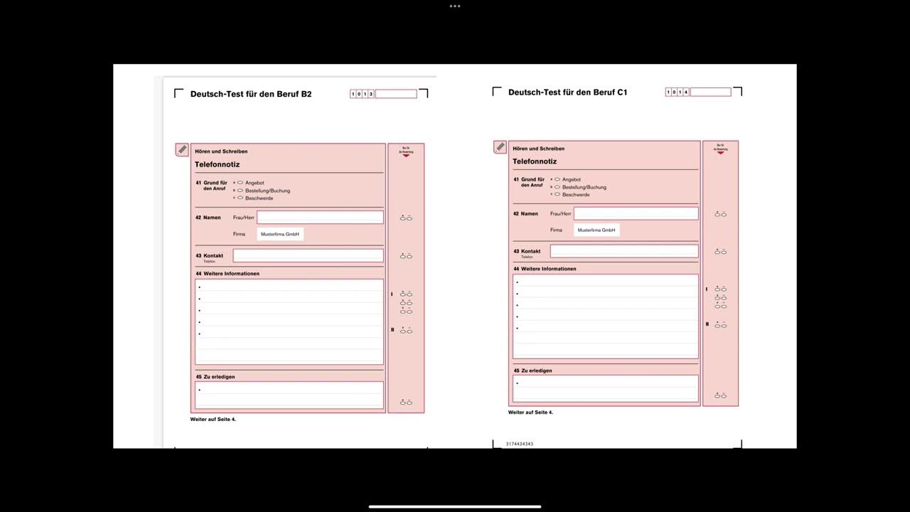 DTB Beruf B2 C1 Hören und Schreiben 41-45 Übungen - YouTube