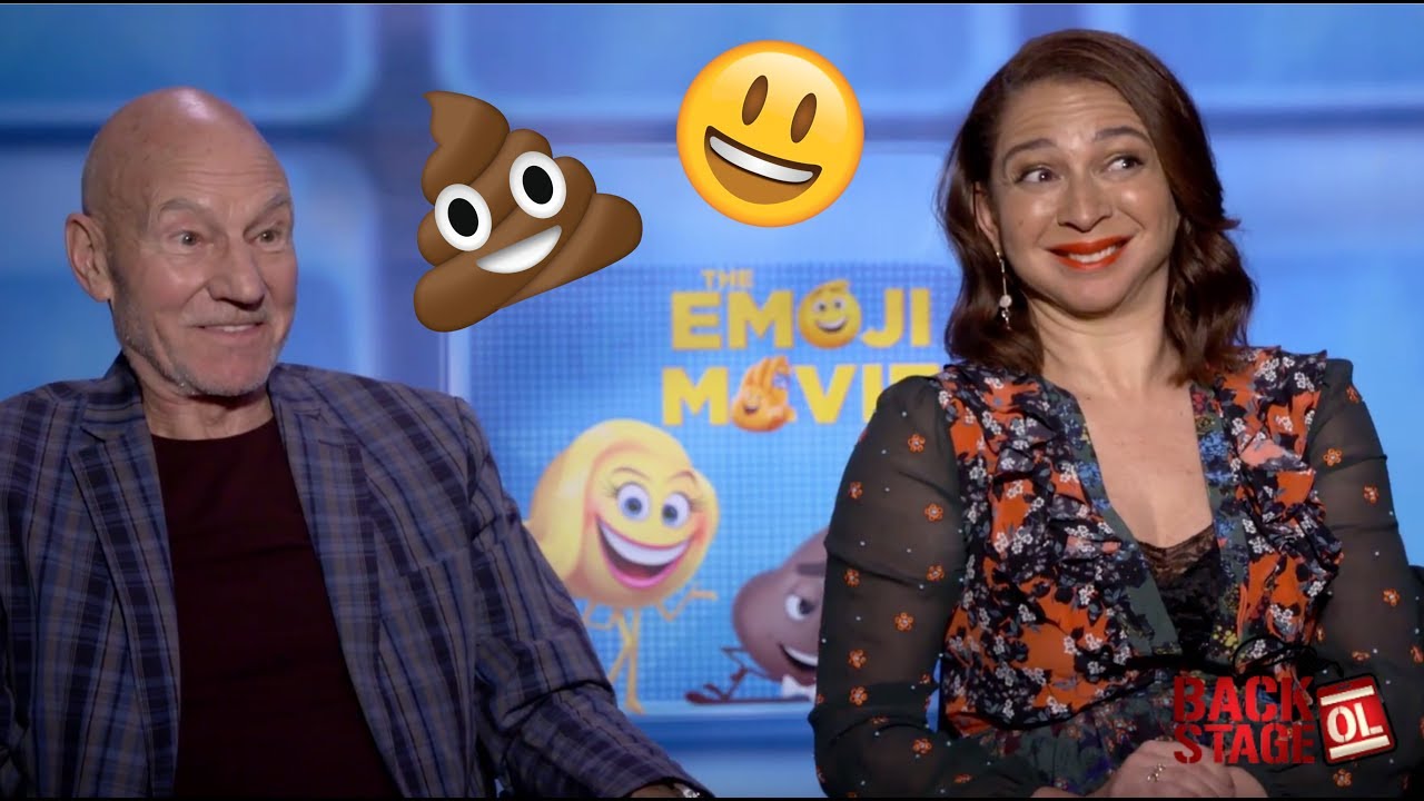 Maya Rudolph & Patrick Stewart Imitate Their Emoji Characters, Smiler ...