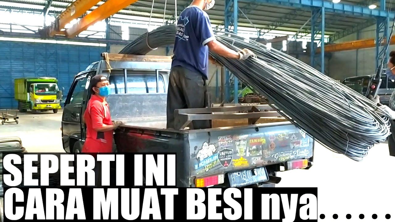 L300 pick up Muat Besi beton - YouTube