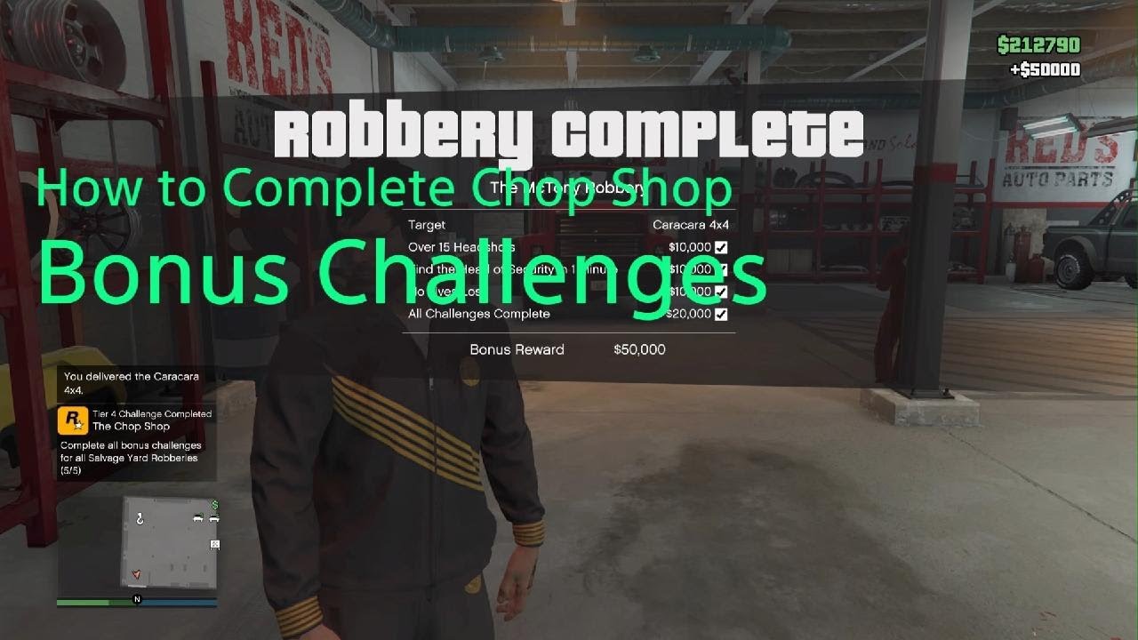 GTA V Tony McTony Chop Shop Bonus Challenges - YouTube
