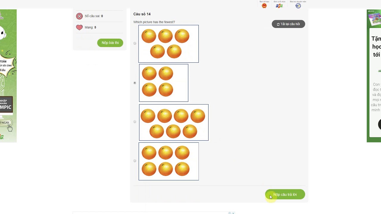 Violympic Toán Tiếng Anh lớp 1 vòng 2 năm học 2019 - 2020 - YouTube