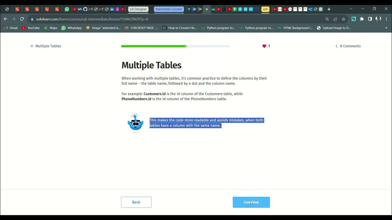 10 Multiple Tables Sql Intermediate Sololearn Youtube