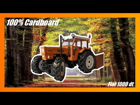 Model of a TRACTOR made of CARDBOARD (FIAT 1000 DT) | DIY - YouTube
