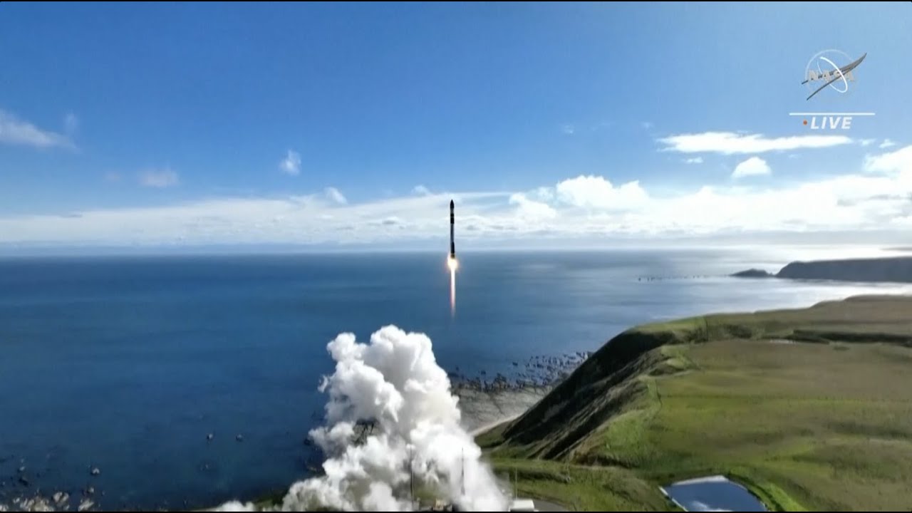 NASA launches storm-tracking satellites - YouTube