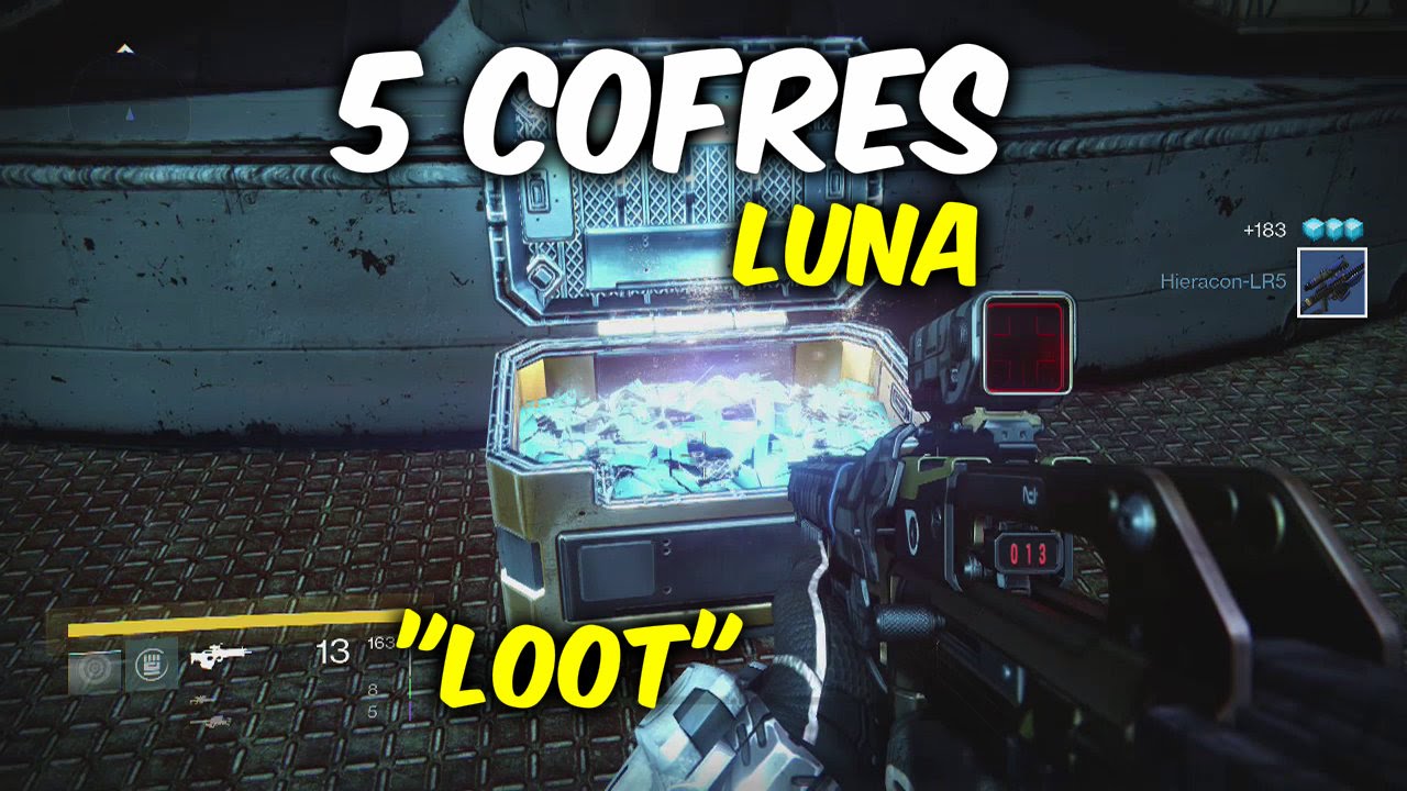 Destiny: Ubicación 5 Cofres de Oro en la Luna "Loot" - YouTube