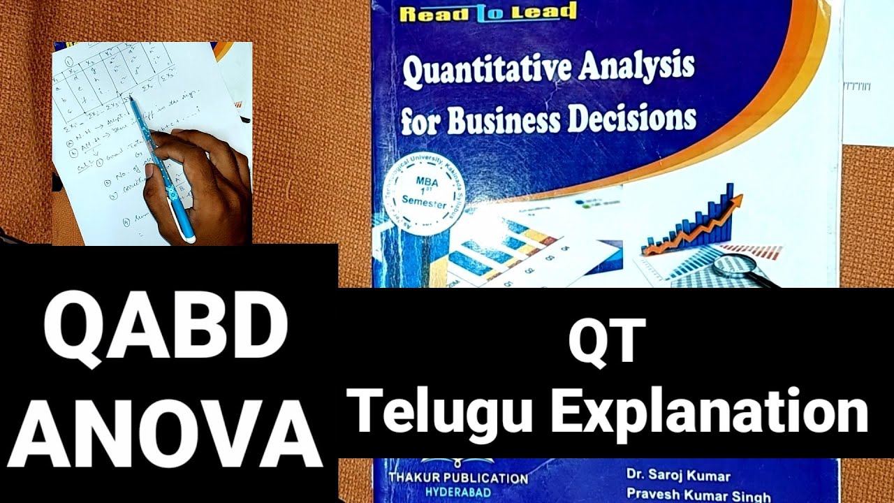 How to Pass QT | ANOVA Explanation | QABD Telugu Explanation | Elegant ...
