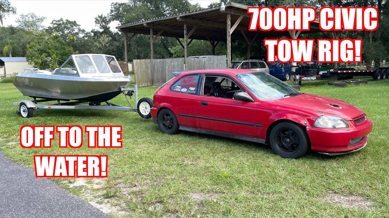 Towing Our K-Swapped Jet Boat With The Hatch! - YouTube