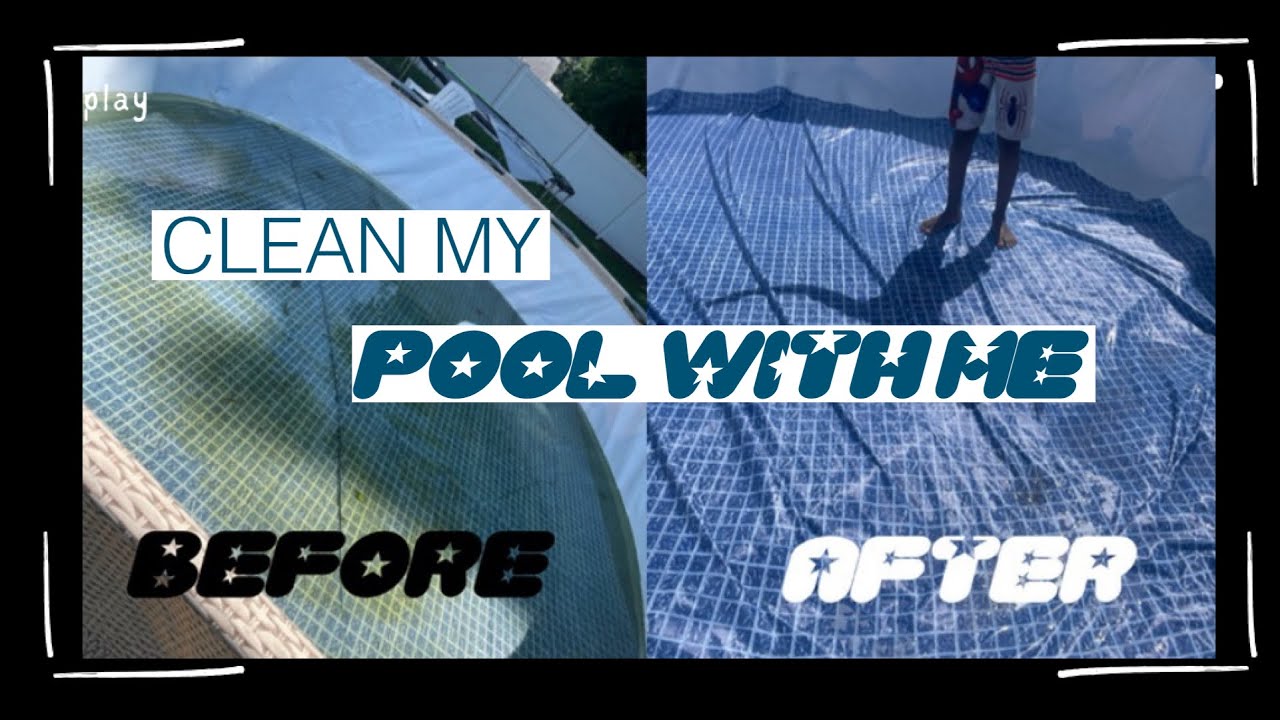 CLEAN MY POOL WITH ME! *I fell* - YouTube