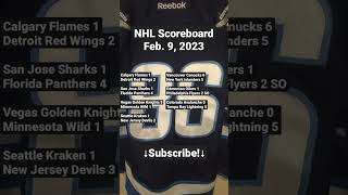 NHL Scoreboard February 9, 2023 by @ThomasPepinNHLTalk - eDayFm