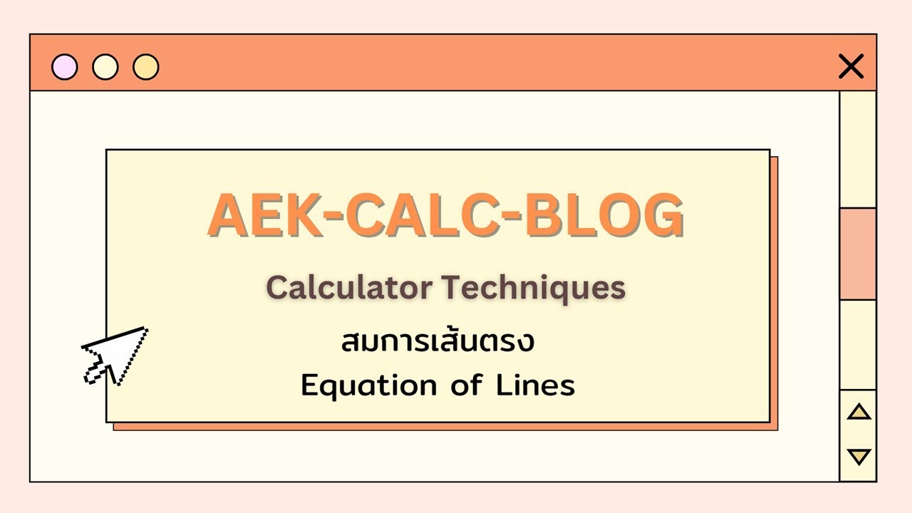 Calculator Technique - Equations of Line / Casio fx-991EX, 991ES PLUS ...