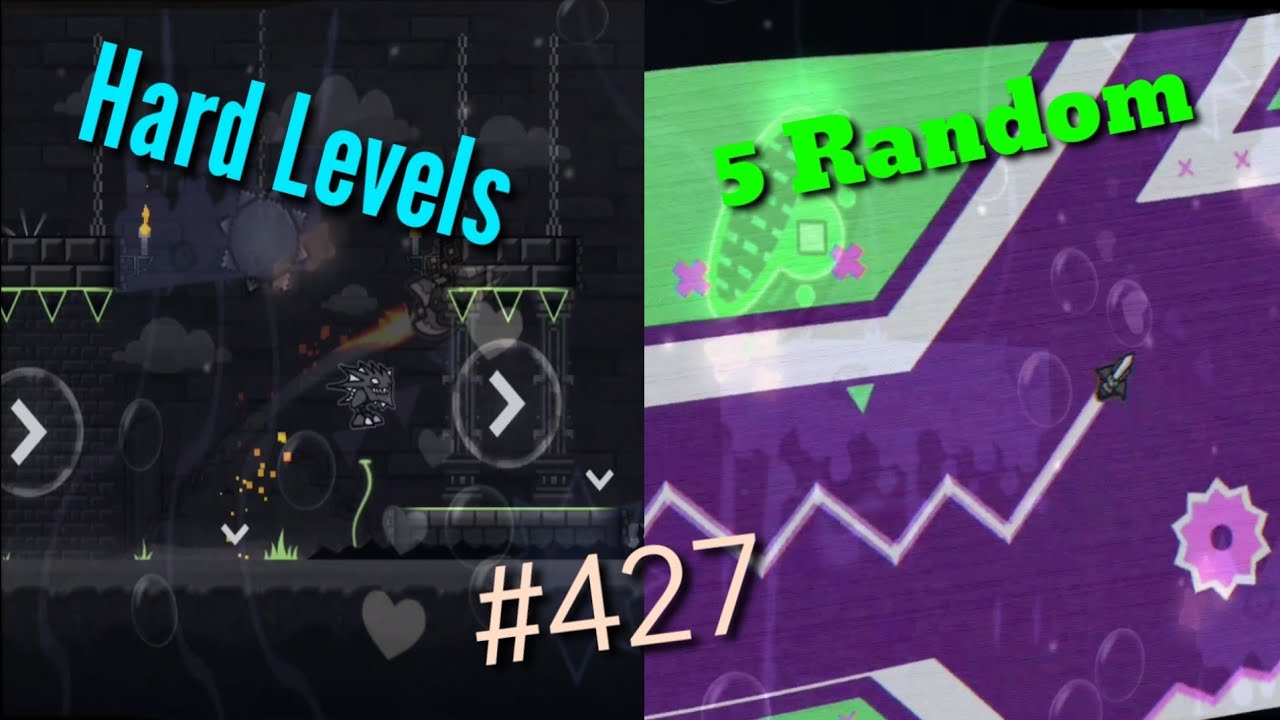[GD] 5 Random Hard Levels #427 (Mobile) - YouTube