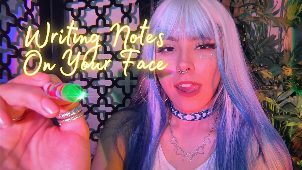 ASMR | Writing Notes on Your Face Part 2 - YouTube