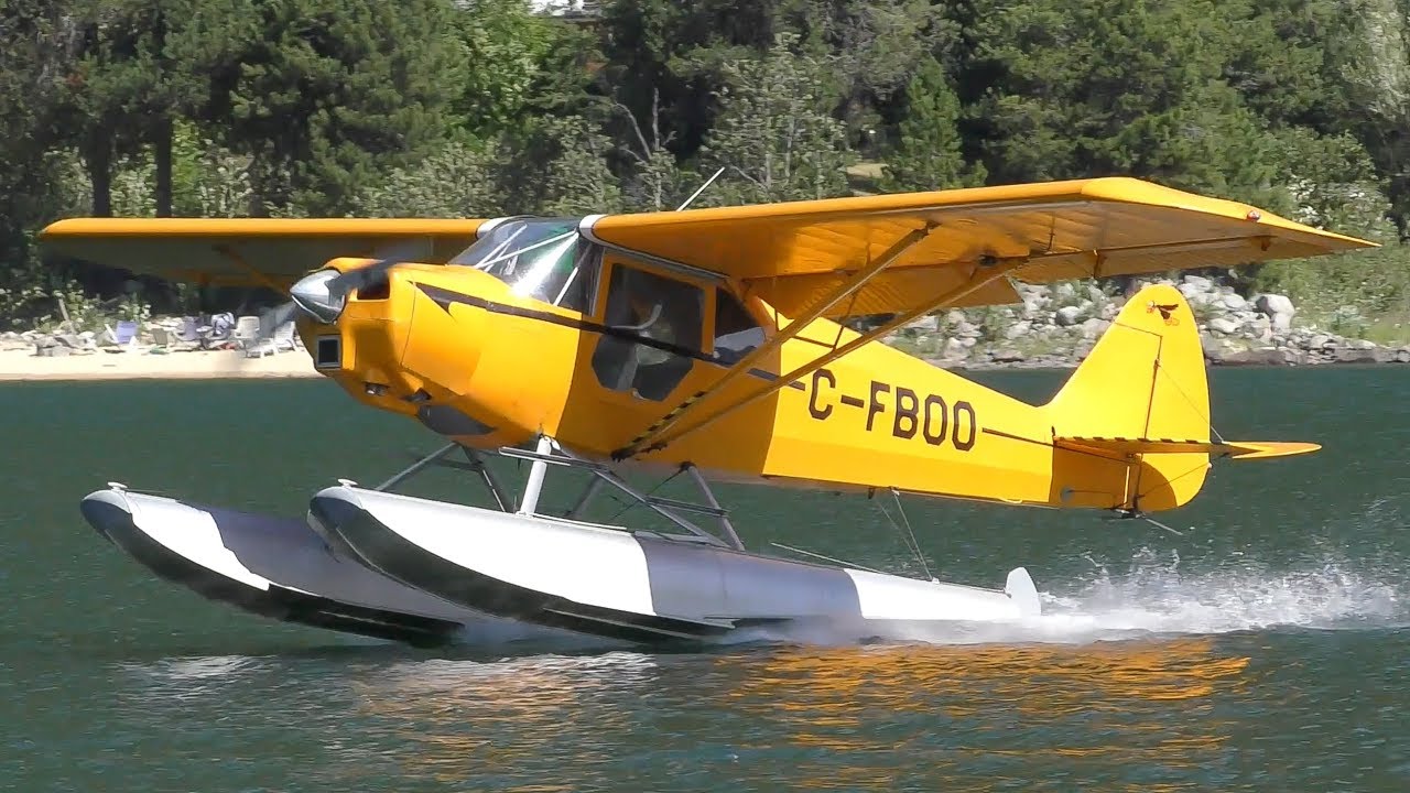 Piper PA-14 Family Cruiser Seaplane Landing - YouTube