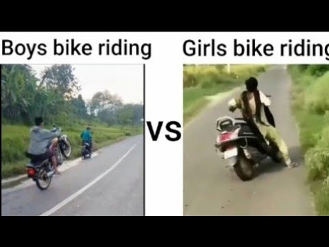Boys bike riding vs Girls bike riding #memes #comedy #viral #boysvsgirls #challenge