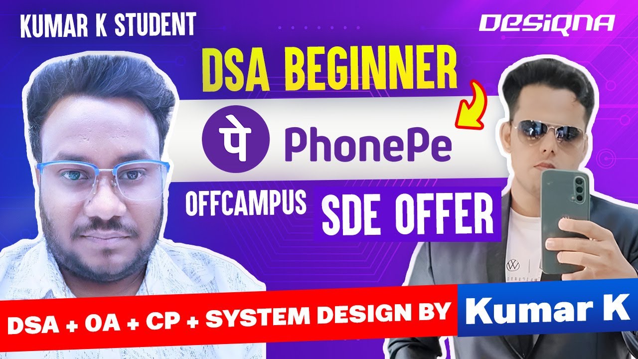 Kumar K 1-1 Mentoring student cracks PhonePe SDE(Java) Offer (Off campus) | Struggle and ...