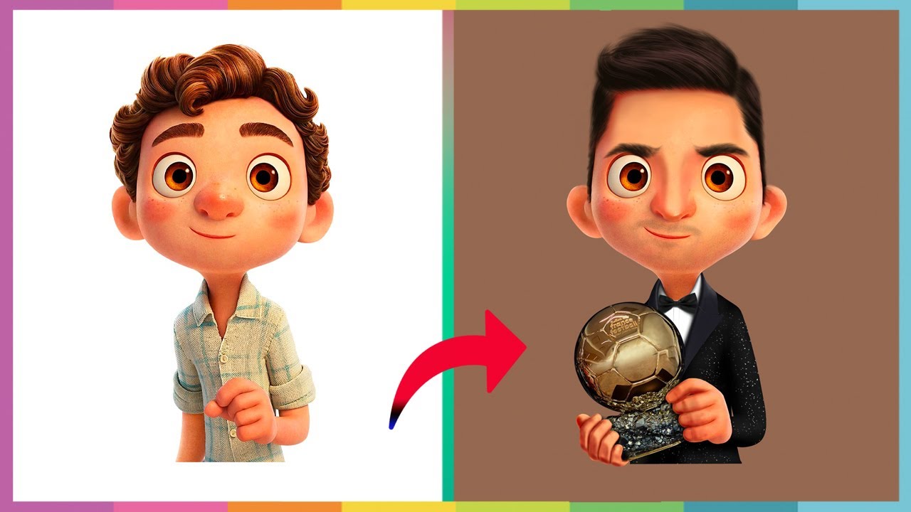 Luca Glow Up Into Lionel Messi Wins Ballon d'Or 2021 | Luca ...