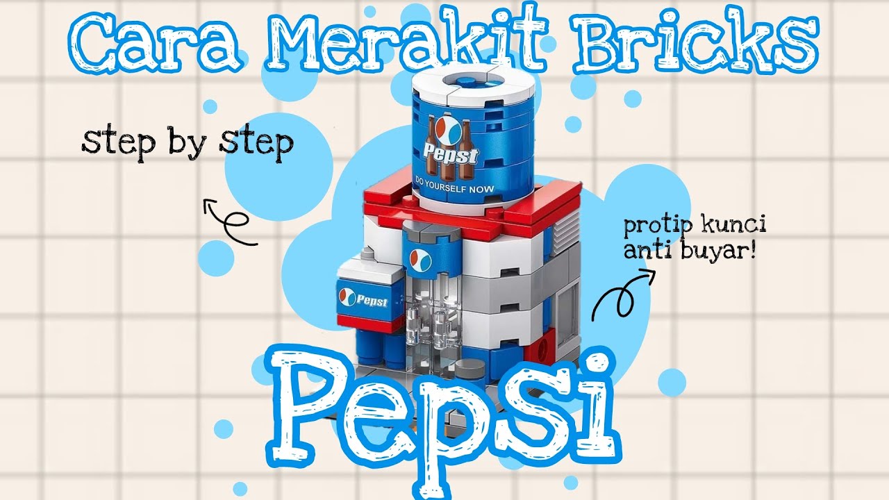 Cara merakit Lego mini bricks PEPSI - BRICKLAYING TUTORIAL - YouTube