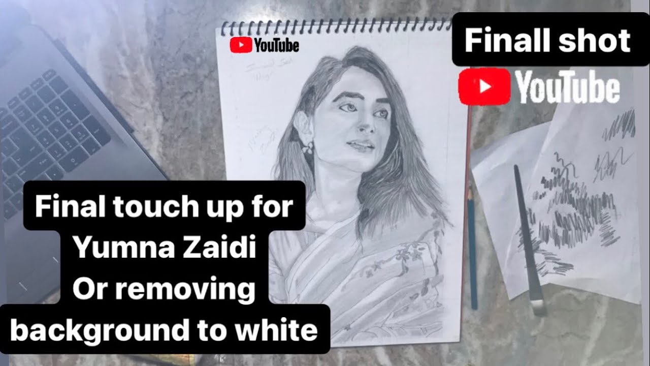 Remove background to white & to final touch for sketch - YouTube
