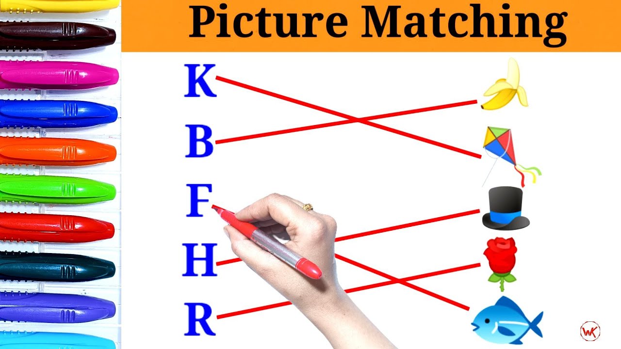Picture Matching | lkg class english Worksheets | match the letters ...