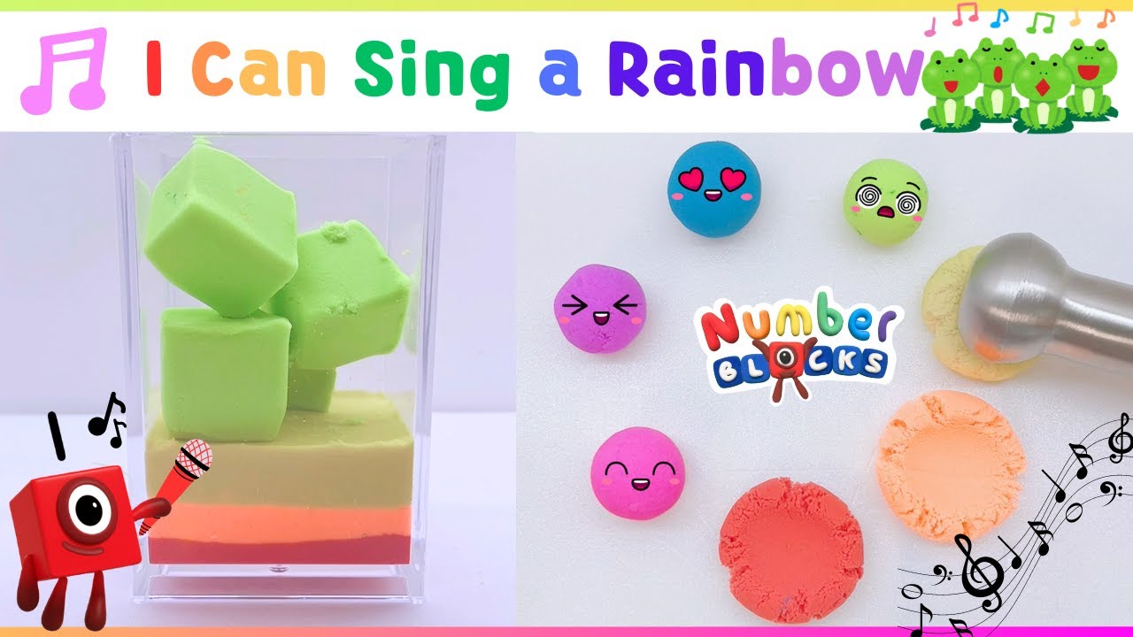 [컬러송] Numberblocks Sand | Sing a Rainbow Sing-Along 쉬운 영어노래+모래 아트 - YouTube