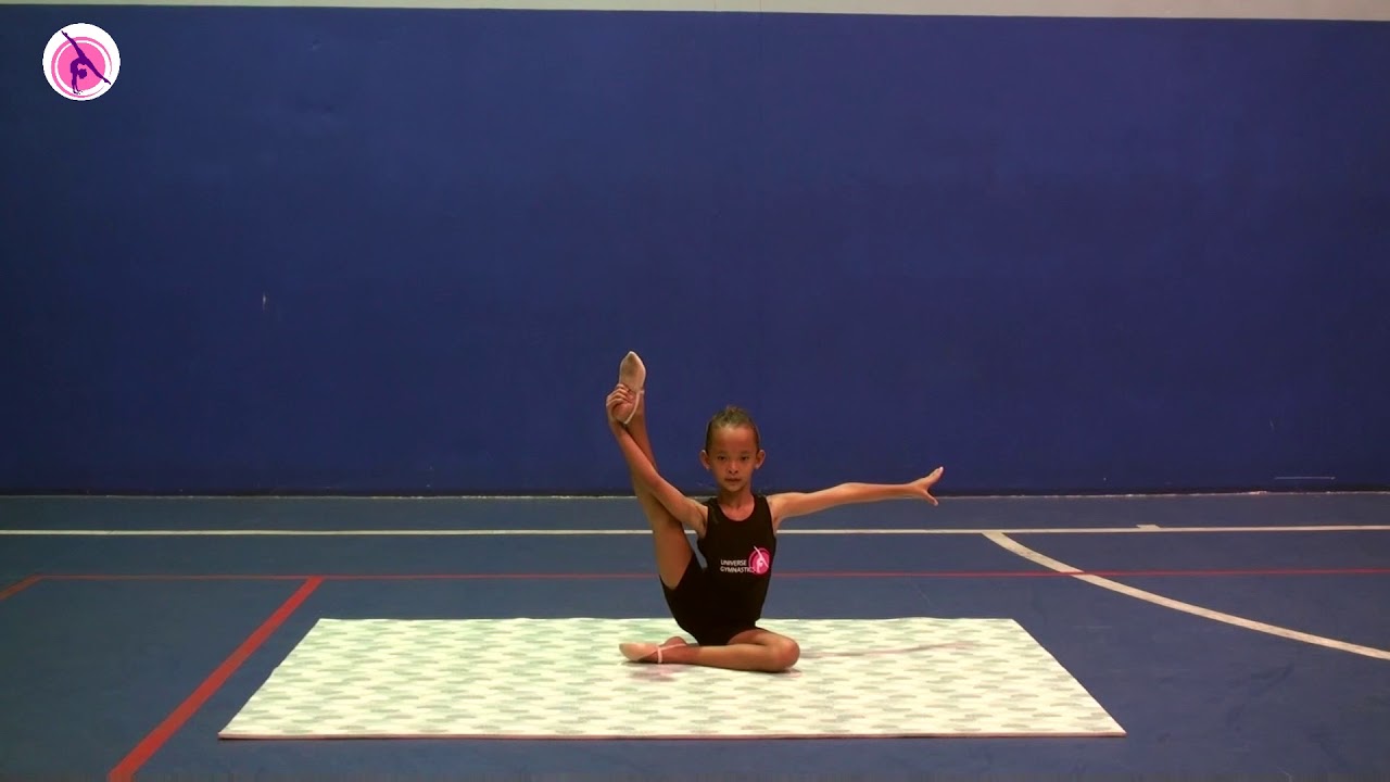 Level 1. Exercise 5. Side split balance in siting position - YouTube