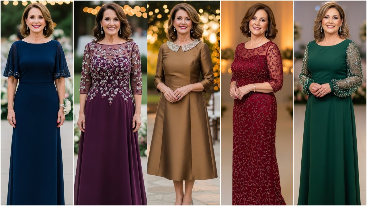 Best Fall Mother of the Bride Gowns: Flattering, Classy, On-Trend - YouTube