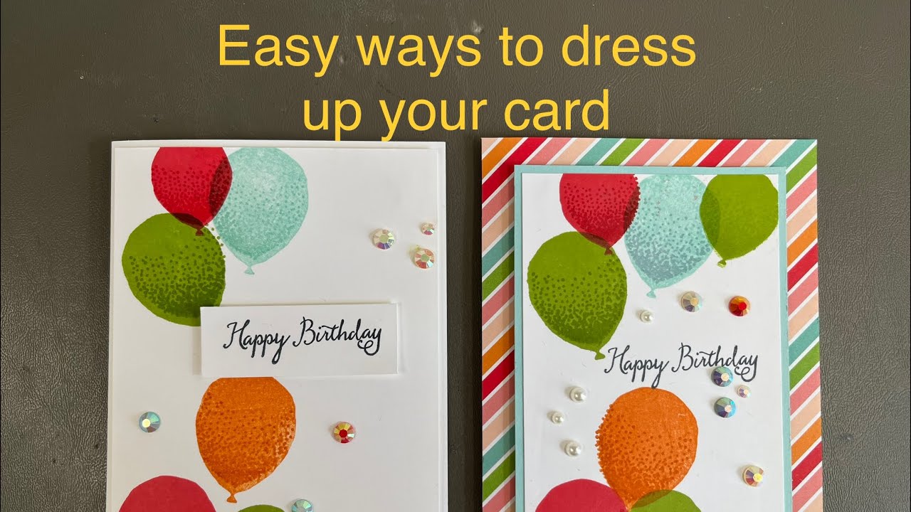 Here are a few ways to take your card to the next level. - YouTube