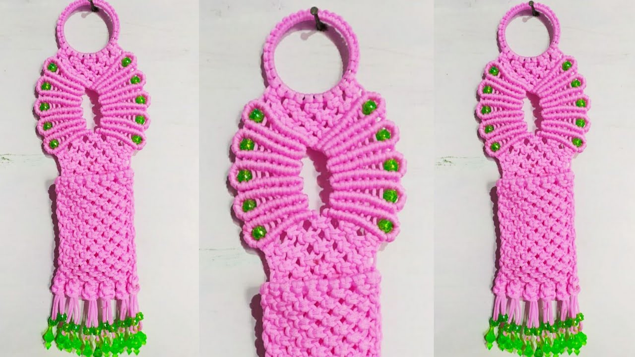 Macrame mobile holder / Macrame mobile wall hanging tutorial for ...