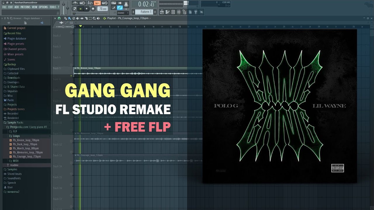 Polo G, Lil Wayne - GANG GANG (FL Studio Remake + Free FLP) - YouTube