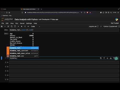 Missing Data - Data Imputation using the Mean Value - YouTube